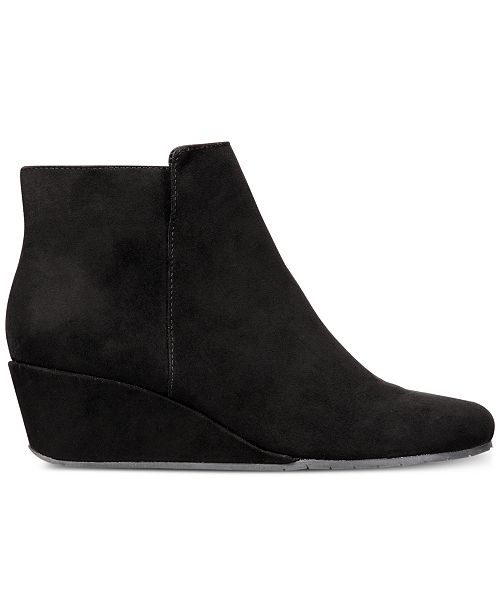 Kenneth Cole Reaction Women's Tip Plain Wedge Booties & Reviews - Boots ...