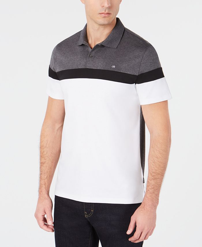 Calvin Klein Men's Colorblocked Polo Shirt - Macy's