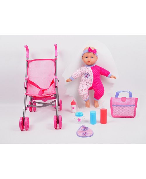 Gi-Go Gi Go Toy Dream Collection 14 Inches Baby Doll With Stroller Set ...