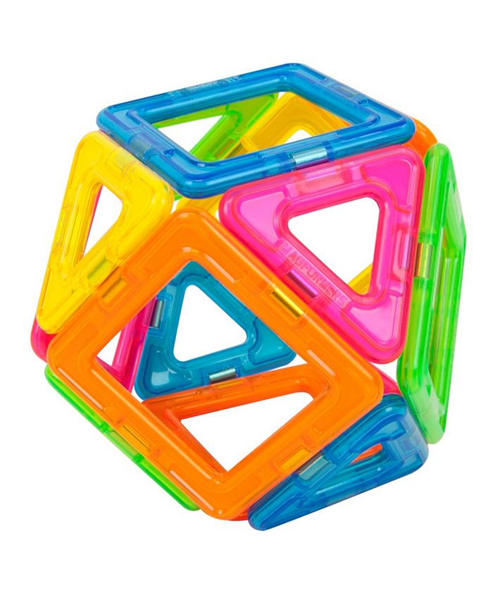 Magformers Neon 14 Piece Magnetic Construction Set - Macy's
