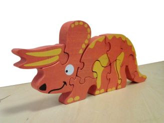 Begin Again Toys Dino Skeleton 2-Sided Jigsaw Puzzle - Triceratops - Macy's
