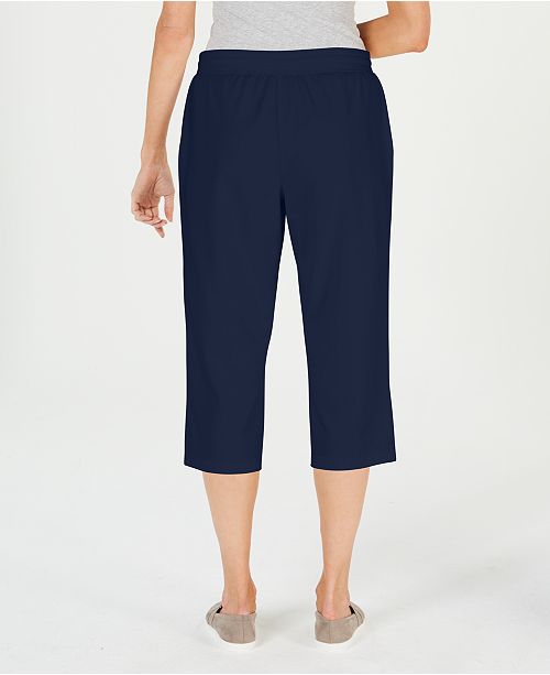Karen Scott Petite Drawstring Capri Pants, Created for Macy's & Reviews ...