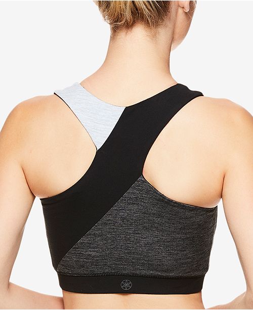 Gaiam X Jessica Biel Houston Colorblocked High-Neck Low-Impact Sports ...