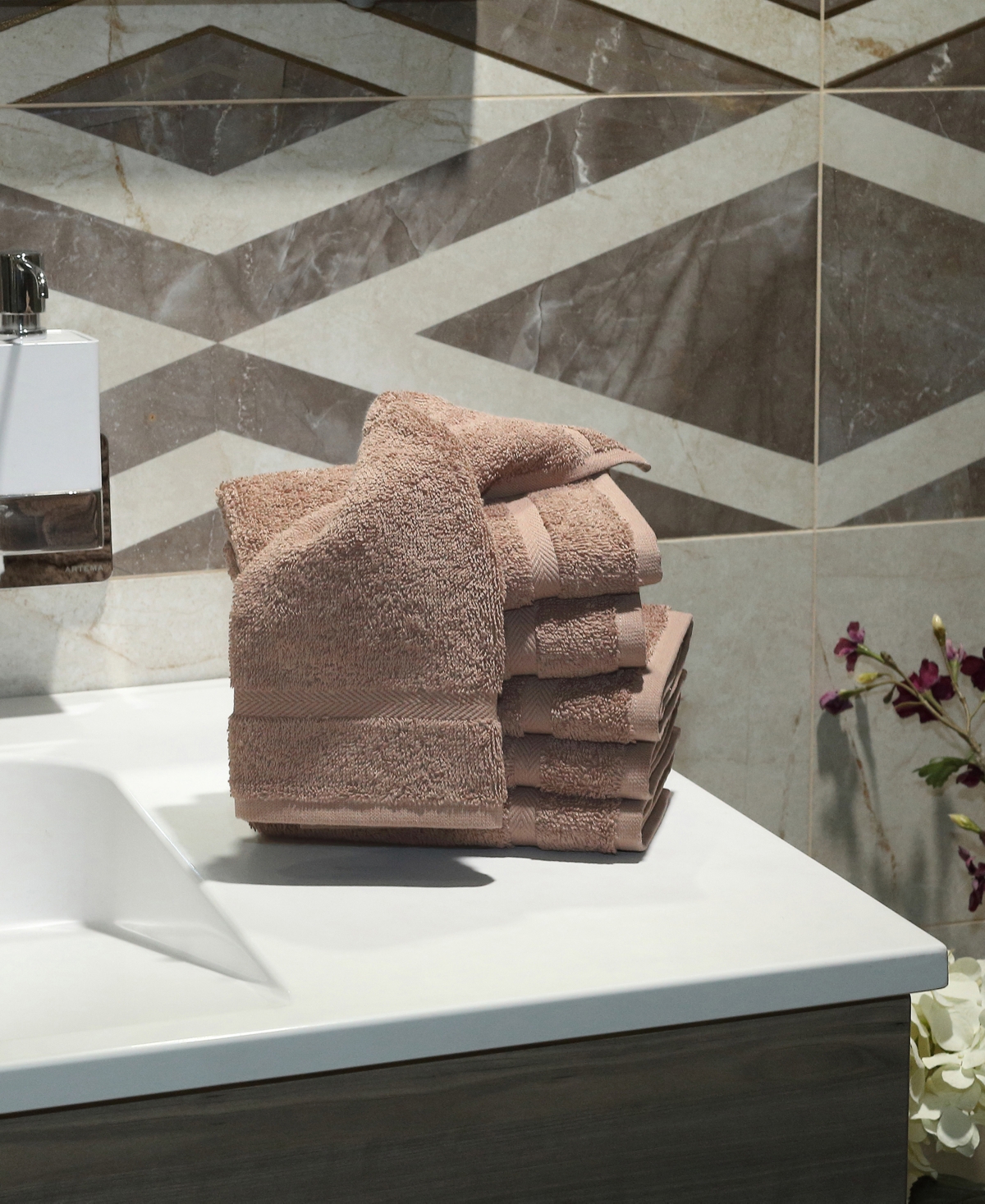 Click here for Linum Home Denzi 6-Pc. Washcloth Set - Light Brown prices