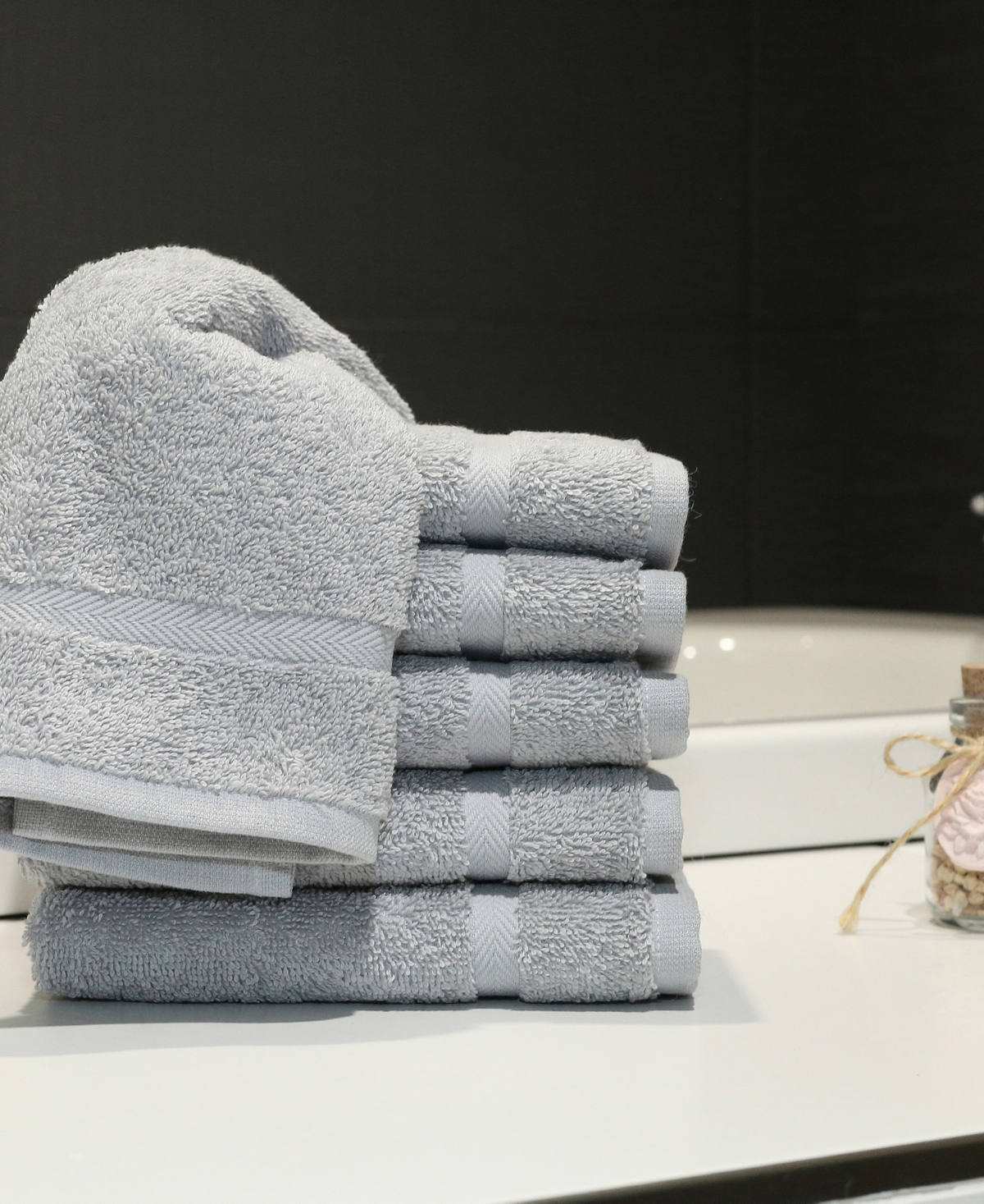 Click here for Linum Home Denzi 6-Pc. Washcloth Set - Light Grey prices