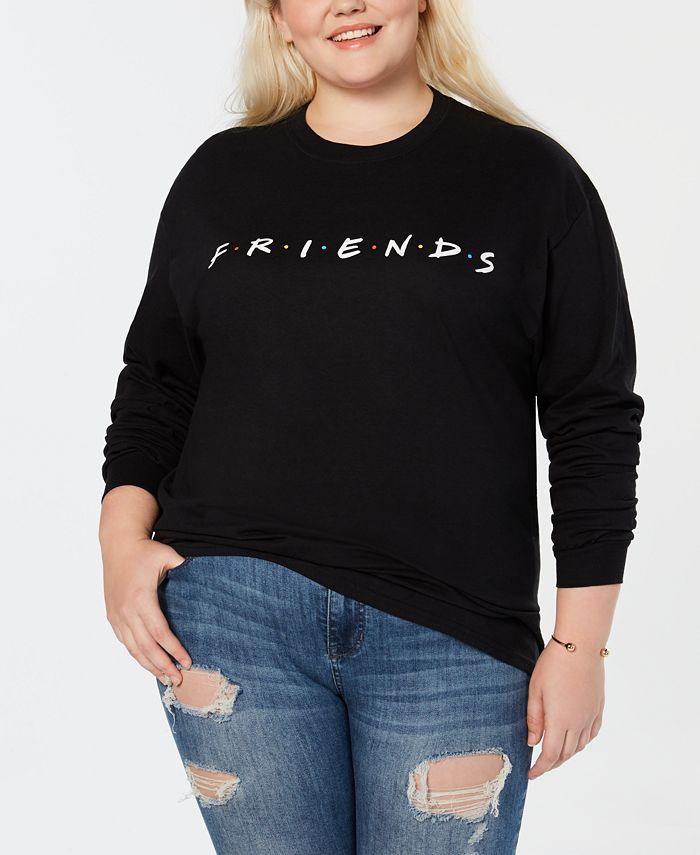 Love Tribe Plus Size Friends Logo Long-Sleeve Top - Macy's