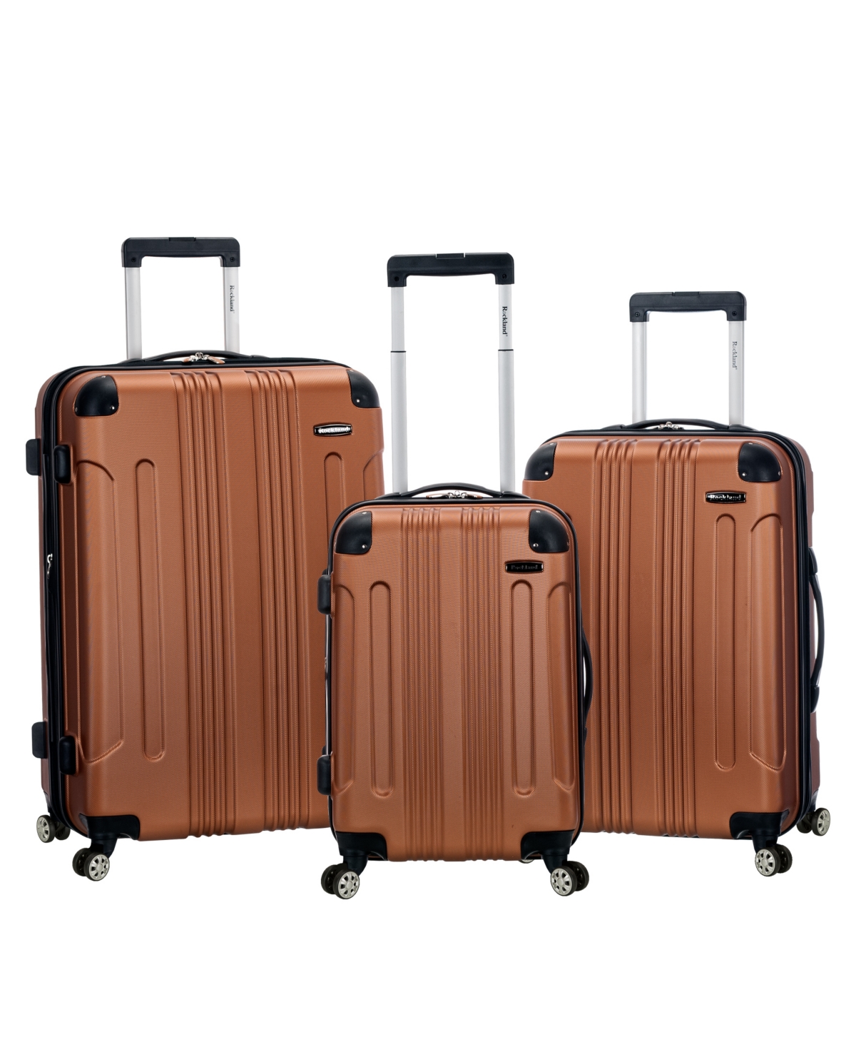 Click here for Rockland Sonic 3-Pc. Hardside Luggage Set - Brown prices
