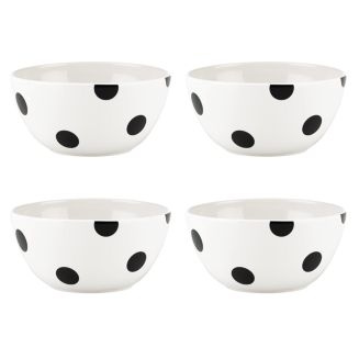 kate spade new york Deco Dot Set of 4 Appetizer Bowls - Macy's