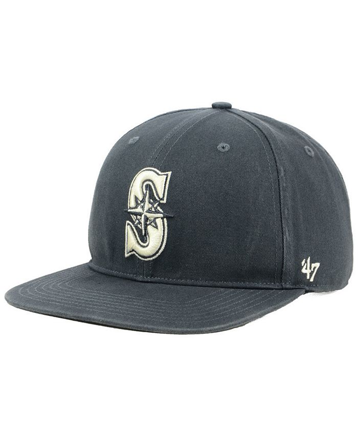 '47 Brand Seattle Mariners Garment Washed Navy Snapback Cap - Macy's