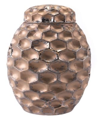 Zuo Hammered Large Covered Jar - Macy's
