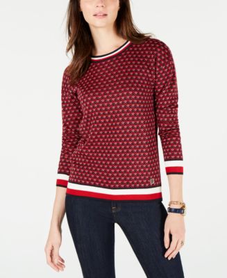 Tommy Hilfiger Floral-Print Sweater, Created for Macy's - Macy's