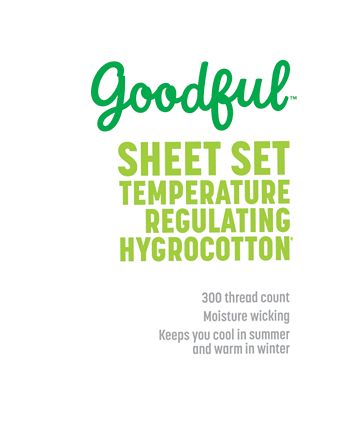 Goodful Solid 4-Pc California King Sheet Set, 300 Thread Count Hygro ...