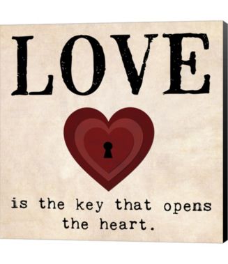 Love is the Key by Louise Carey Canvas Art - Macy's