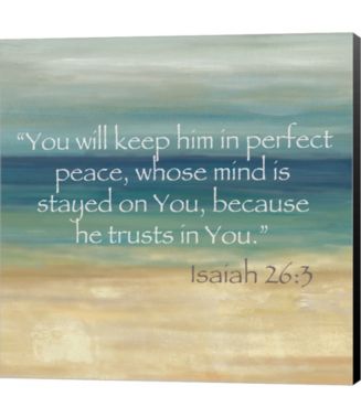 Navy Blue Horizons Scripture I by Cynthia Coulter Canvas Art - Macy's