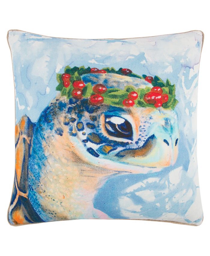 Rizzy Home Mariah Parris Turtle Polyester Filled Decorative Pillow, 20 ...
