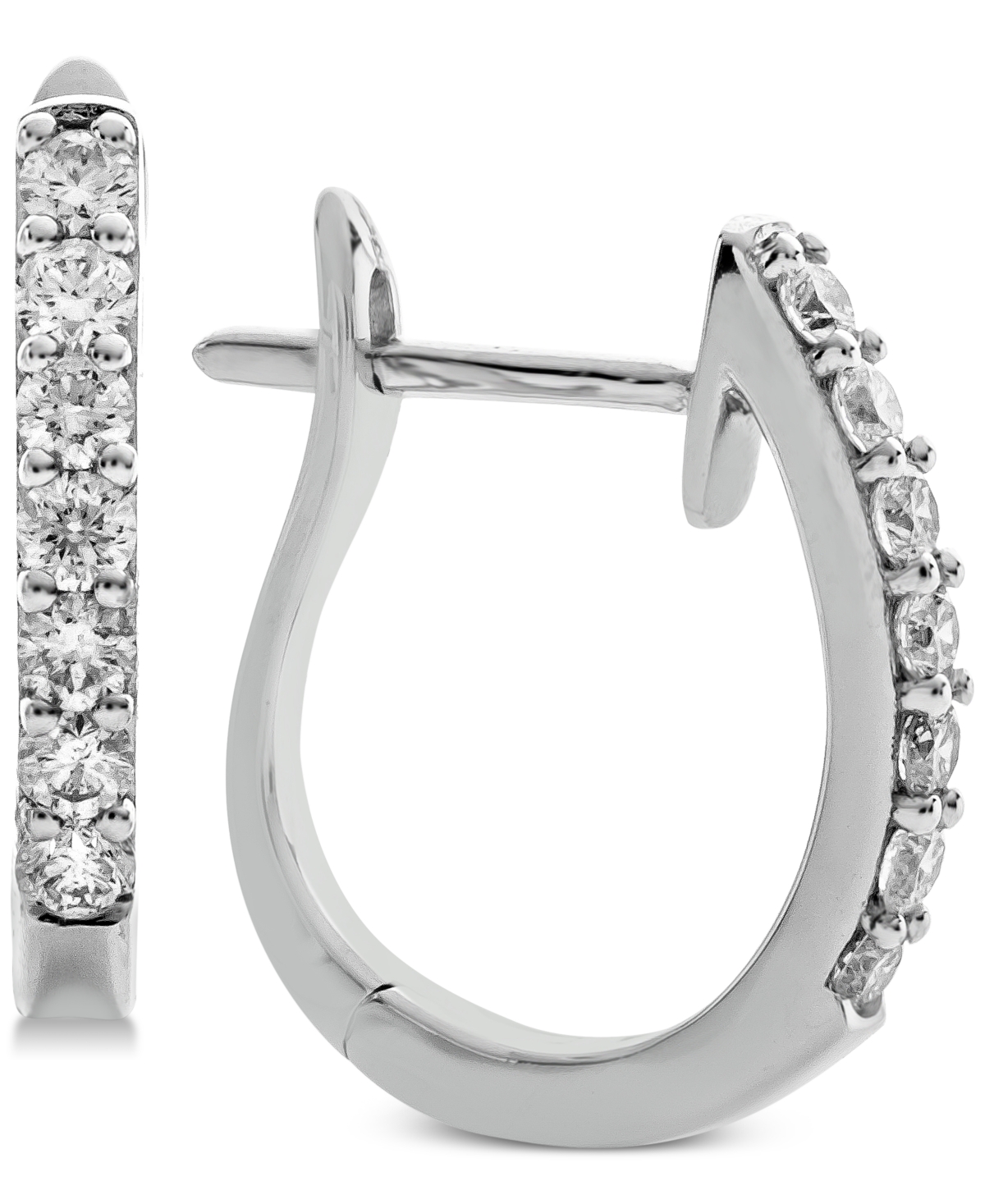 Click here for Diamond Hoop Earrings (1/2 ct. t.w.) in 14k White... prices