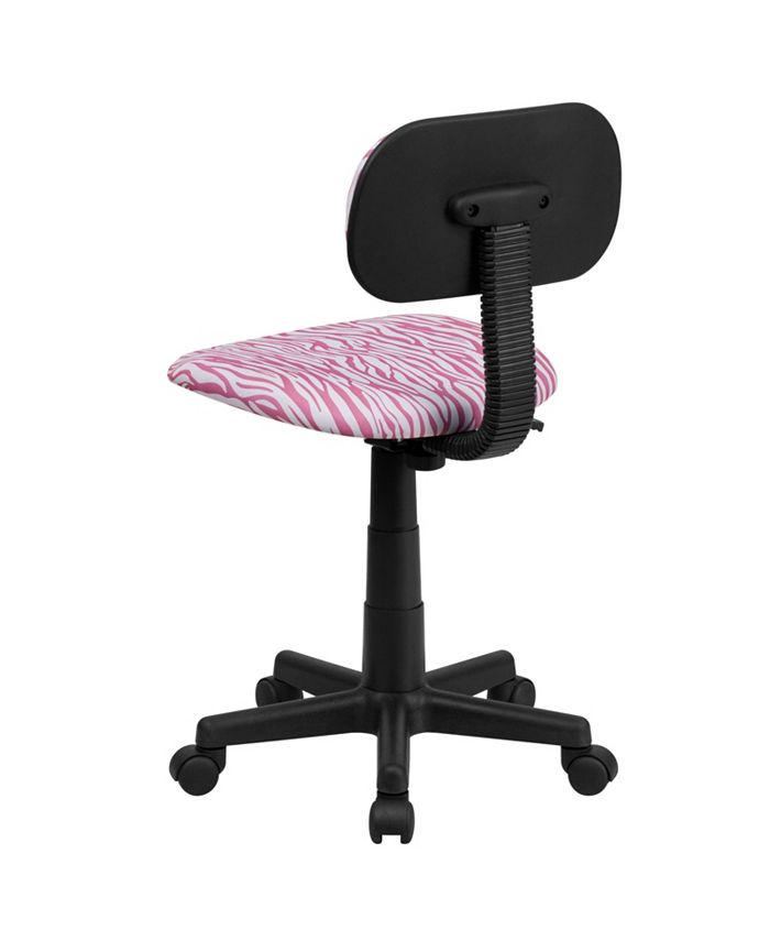 Flash Furniture Pink And White Zebra Print Swivel Task Chair - Macy's