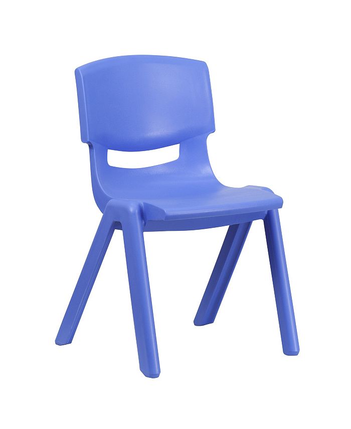 Flash Furniture Blue Plastic Stackable School Chair With 15.5'' Seat ...