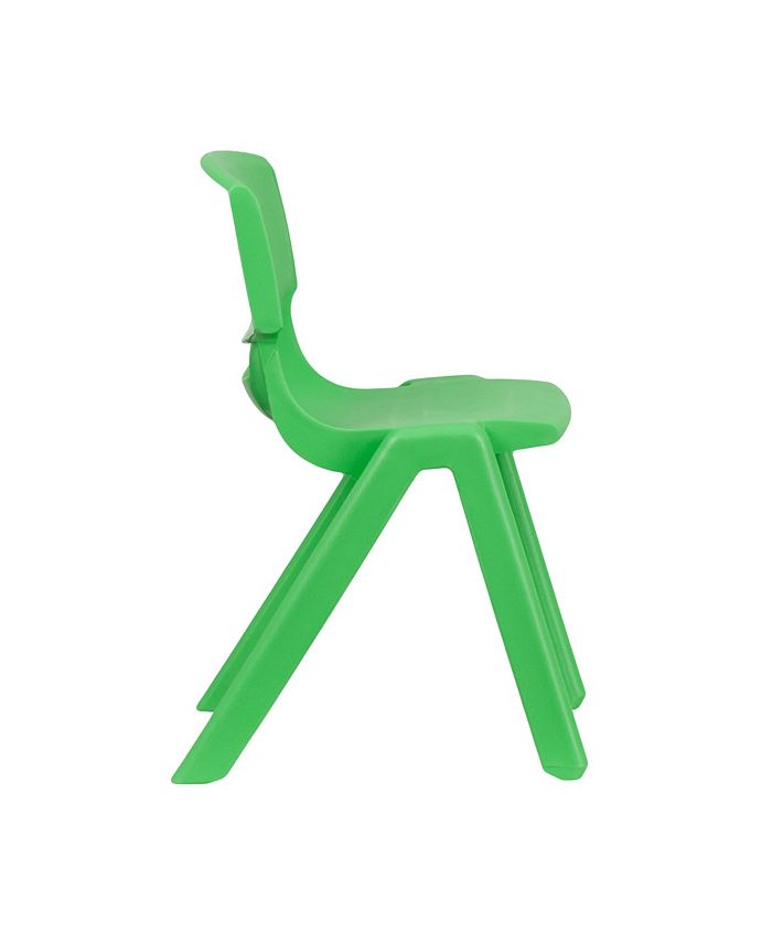 Flash Furniture Green Plastic Stackable School Chair With 13.25'' Seat ...