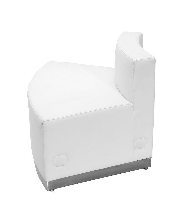 Flash Furniture Hercules Alon Series Melrose White Leather Convex Chair ...