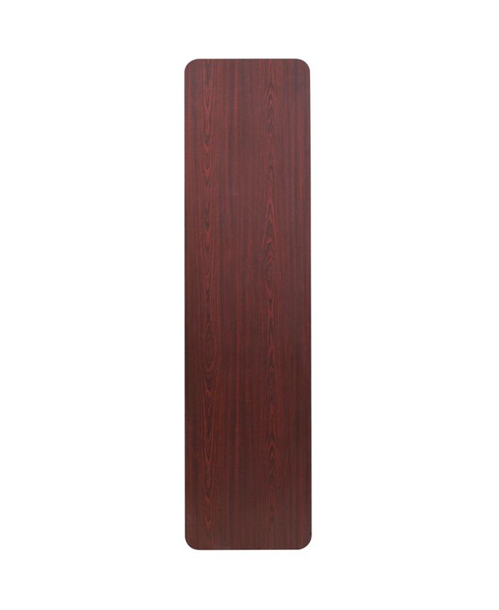 Flash Furniture 18'' X 72'' Rectangular Mahogany Melamine Laminate ...