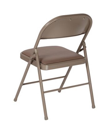 Flash Furniture Hercules Series Double Braced Beige Vinyl Folding Chair ...
