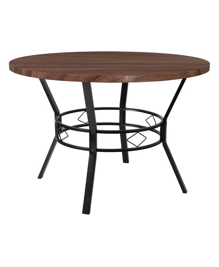 Flash Furniture Tremont 45" Round Dining Table In Coffee Wood Finish ...