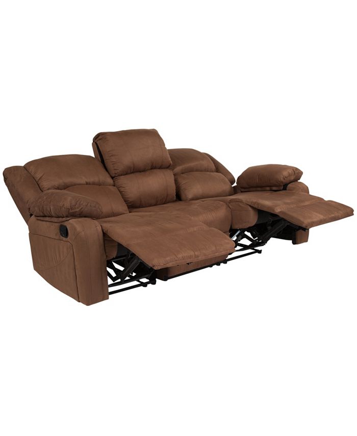 Flash Furniture Harmony Series Chocolate Brown Microfiber Sofa With Two ...