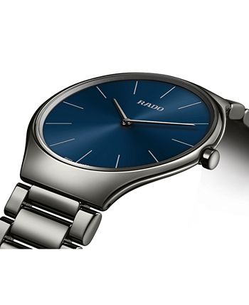 Rado Women's True Thinline Plasma High-Tech Ceramic Bracelet Watch 39mm ...