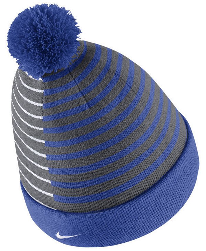 Nike Duke Blue Devils Striped Beanie Knit Hat - Macy's