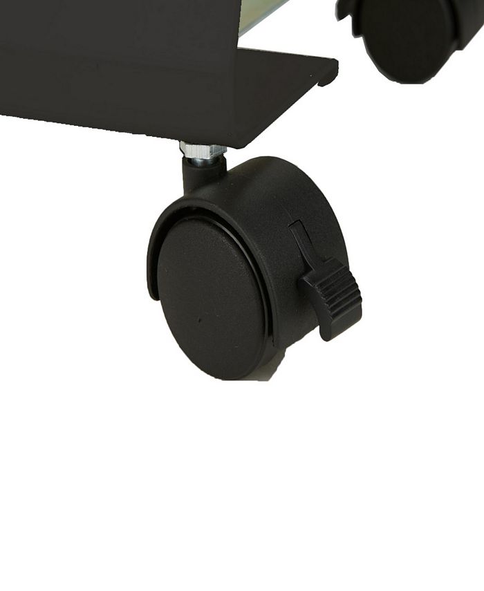 Mind Reader Adjustable Metal Cpu Holder With Lockable Wheels, Black ...