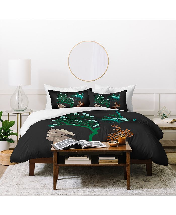 Deny Designs Holli Zollinger Desert Botanical Juniper Queen Duvet Set - Macy's