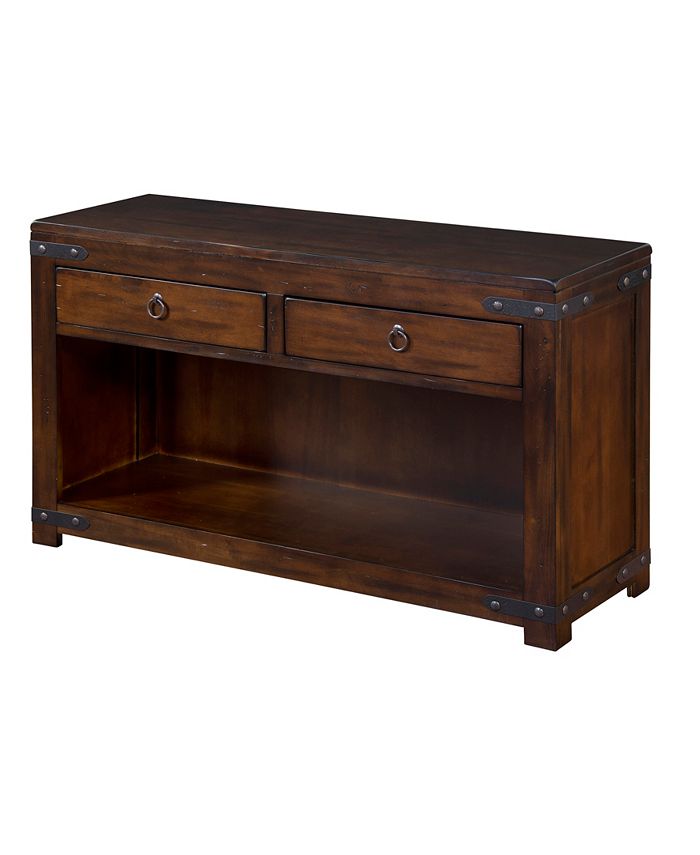 Sunny Designs Santa Fe Dark Chocolate Sofa/Console Table, Distressed ...
