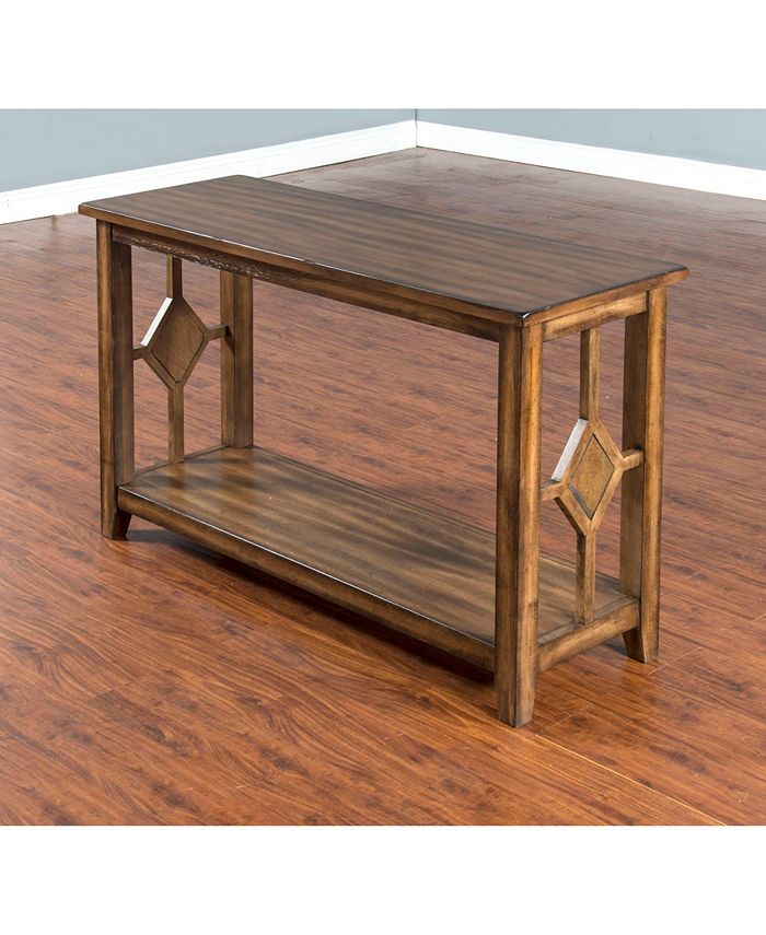 Sunny Designs Coventry Burnish Mocha Sofa/Console Table - Macy's
