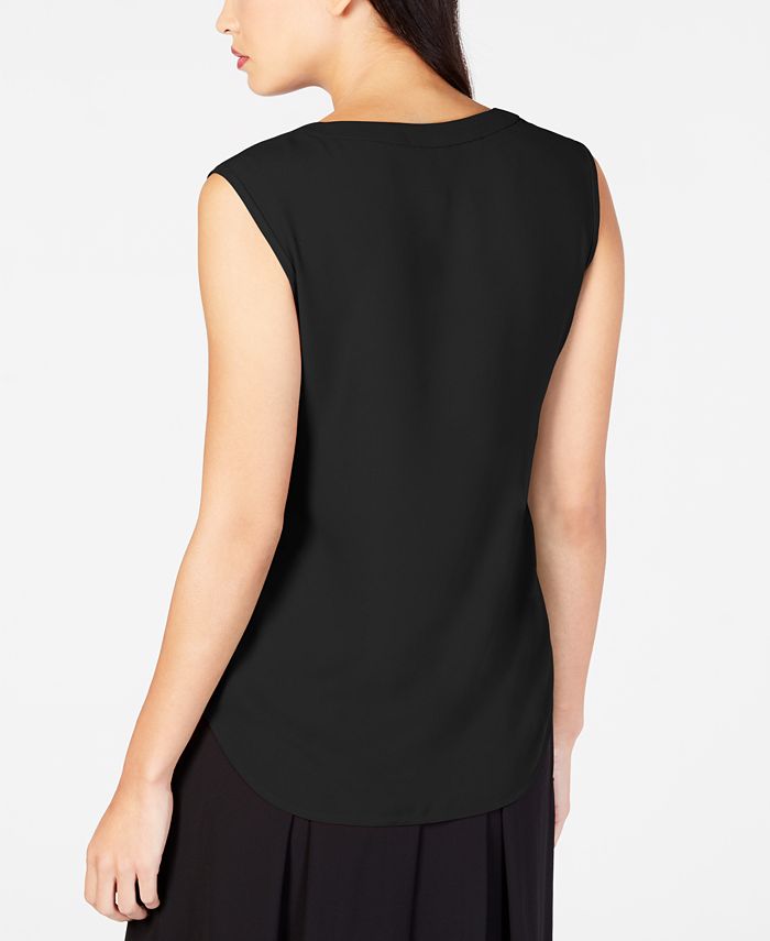Anne Klein Scoop-Neck Shell - Macy's