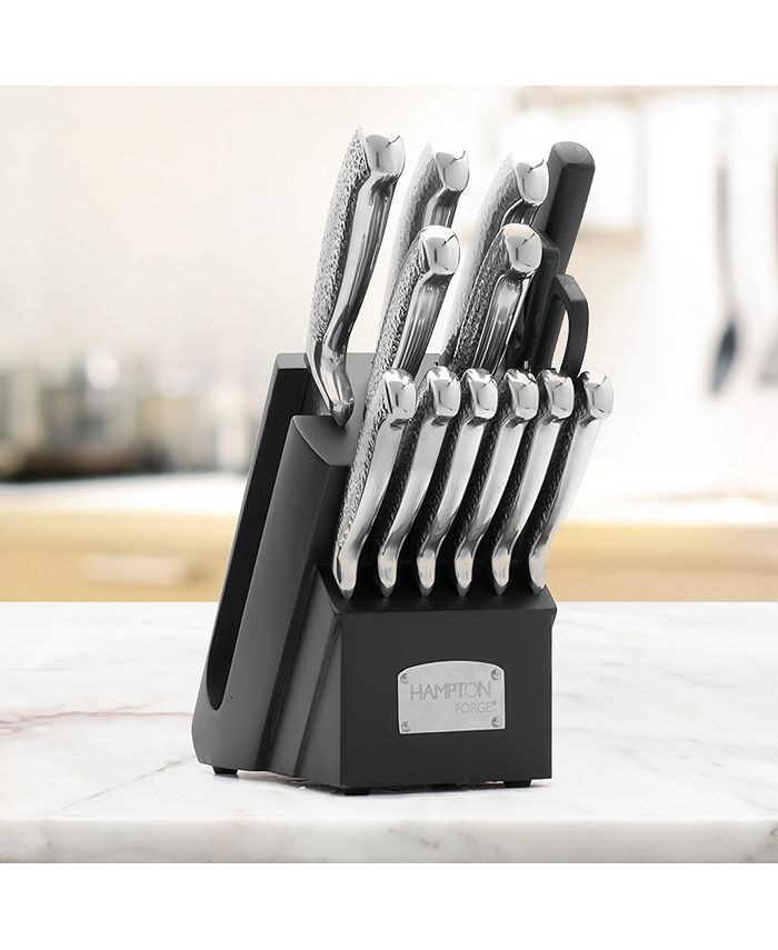Hampton Forge Argentum Hammered 14-Pc. Cutlery Set - Macy's
