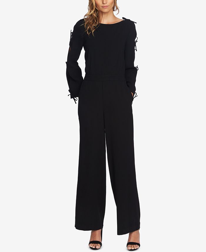 CeCe Bow-Sleeve Wide-Leg Jumpsuit - Macy's