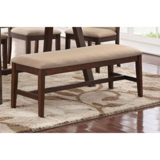 Rubber Wood Bench With Tapered Legs - Macy's