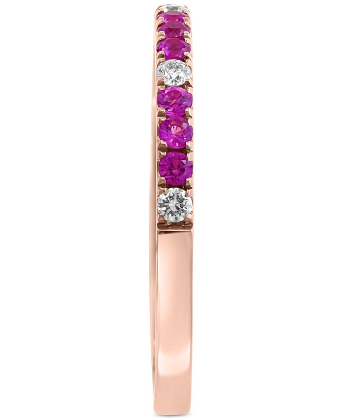 EFFY Collection EFFY® Pink Sapphire (1/4 ct. t.w.) & Diamond (1/10 ct ...