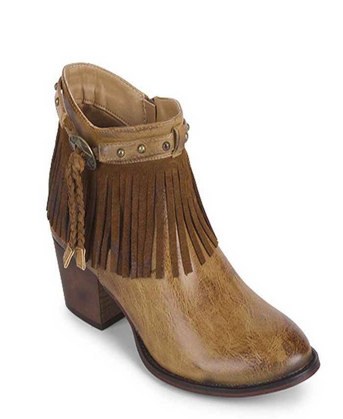 Wanted Mane Western Fringed Bootie - Macy's