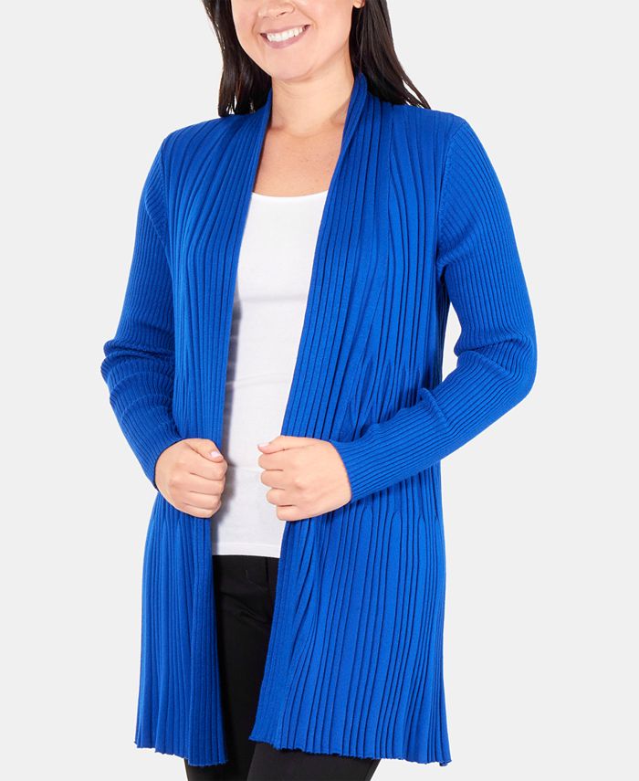 NY Collection Multi-Textured Cardigan & Reviews - Sweaters - Women - Macy's
