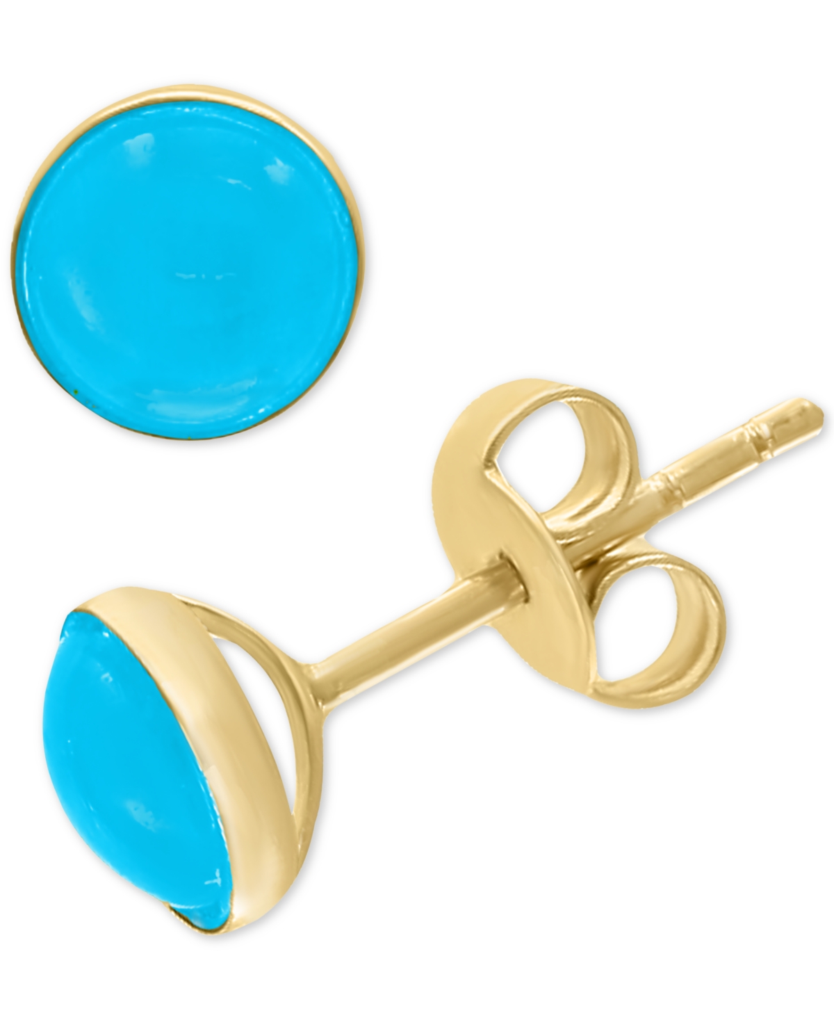 Click here for Effy Turquoise (6-1/2mm) Stud Earrings in 14k Gold... prices