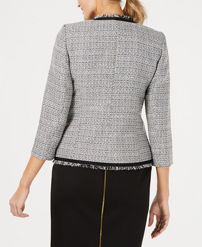 Kasper Jewel-Neck Flyaway Jacket - Macy's