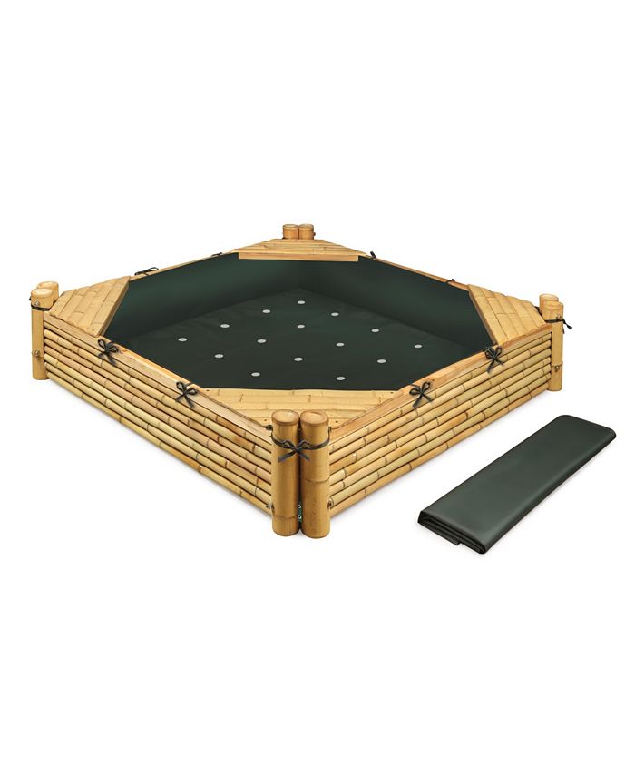 Badger Basket Bamboo Beach Sandbox With Liner And Cover - Macy's