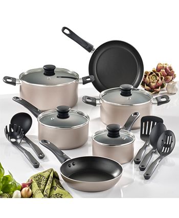 WearEver Complete Champagne Nonstick 15-pc. Cookware Set - Macy's