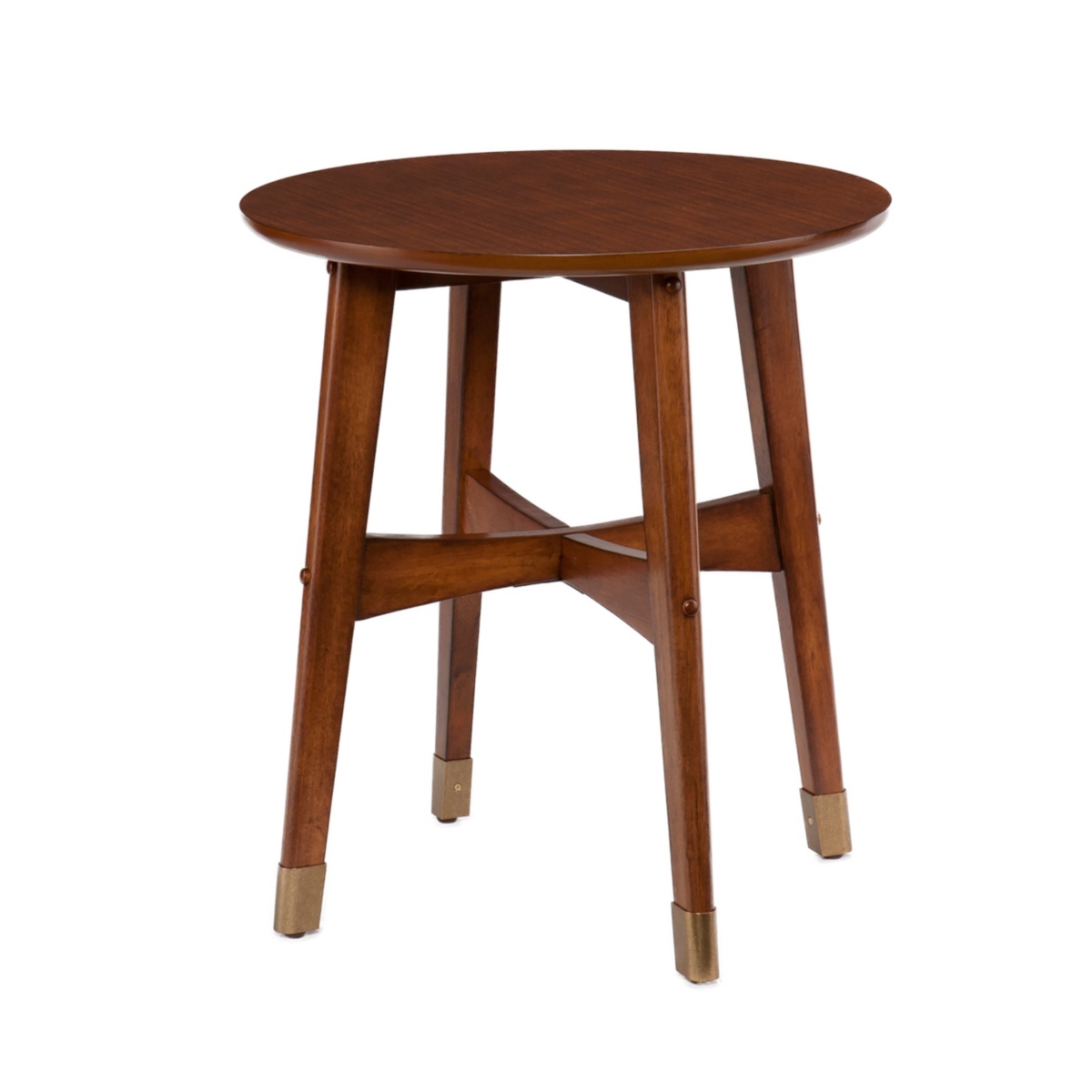 Click here for Cardewell Round Midcentury Modern End Table - Dark... prices