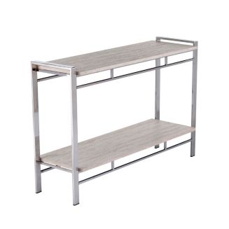 Brashear Faux Stone Console Table with Shelf - Macy's