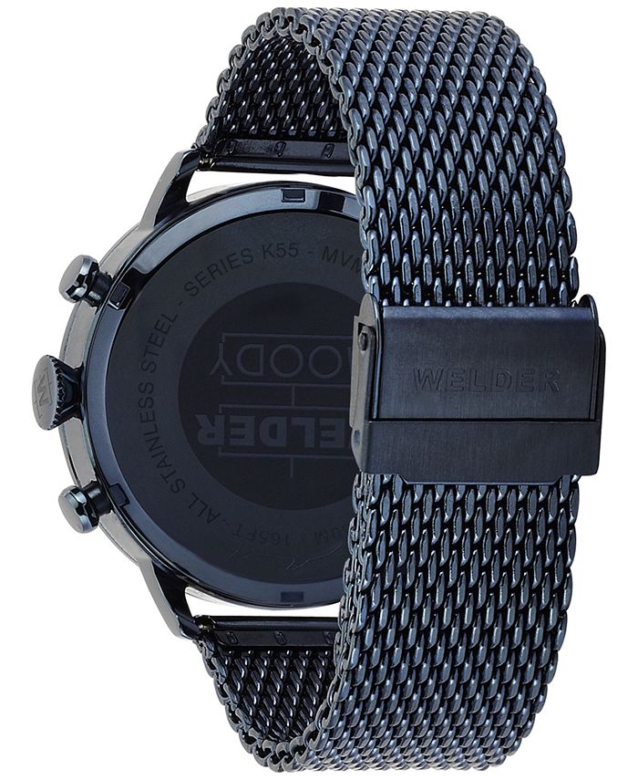 WELDER Women's Blue Stainless Steel Mesh Bracelet Watch 38mm - Macy's
