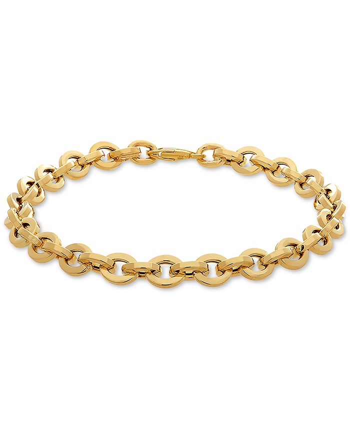 Italian Gold Rolo Link Bracelet in 10k Gold - Macy's