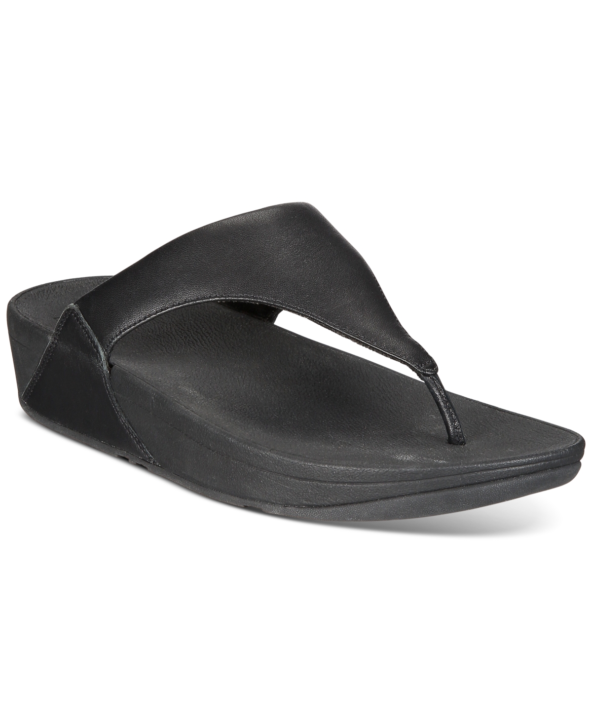 Click here for FitFlop Womens Lulu Leather Toe-Thongs Sandals - B... prices